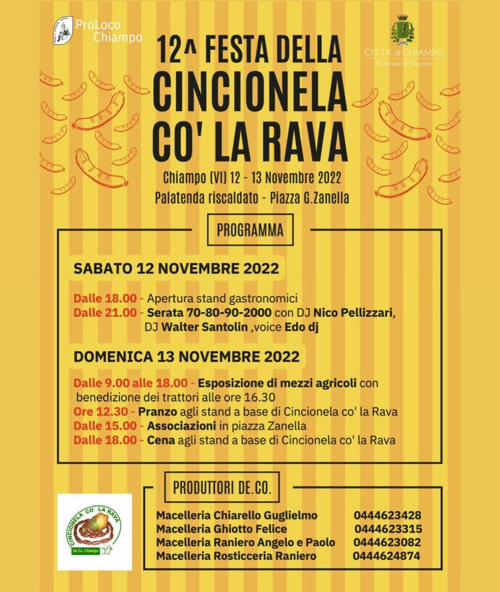 Festa della Cincionela co' la Rava a Chiampo - Pro Loco Vicentine