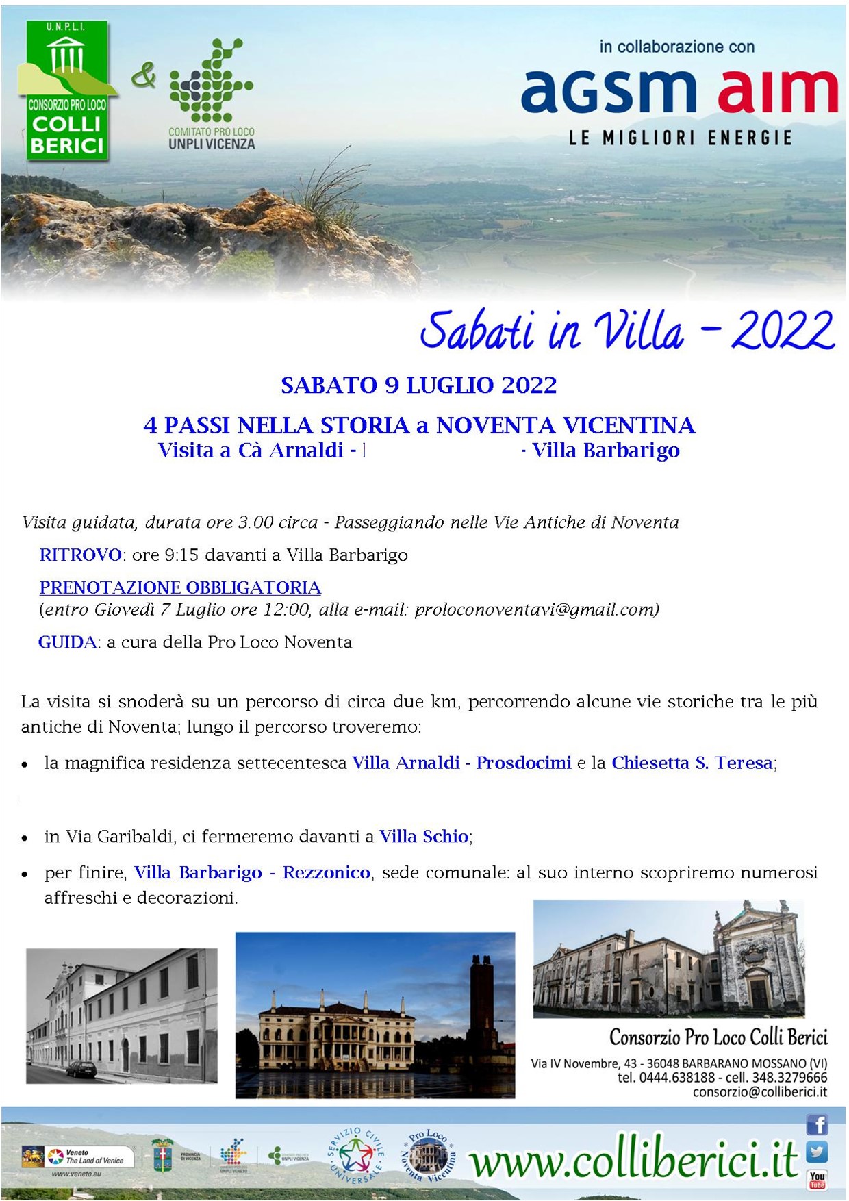 4 PASSI NELLA STORIA a NOVENTA VICENTINA - Pro Loco Vicentine