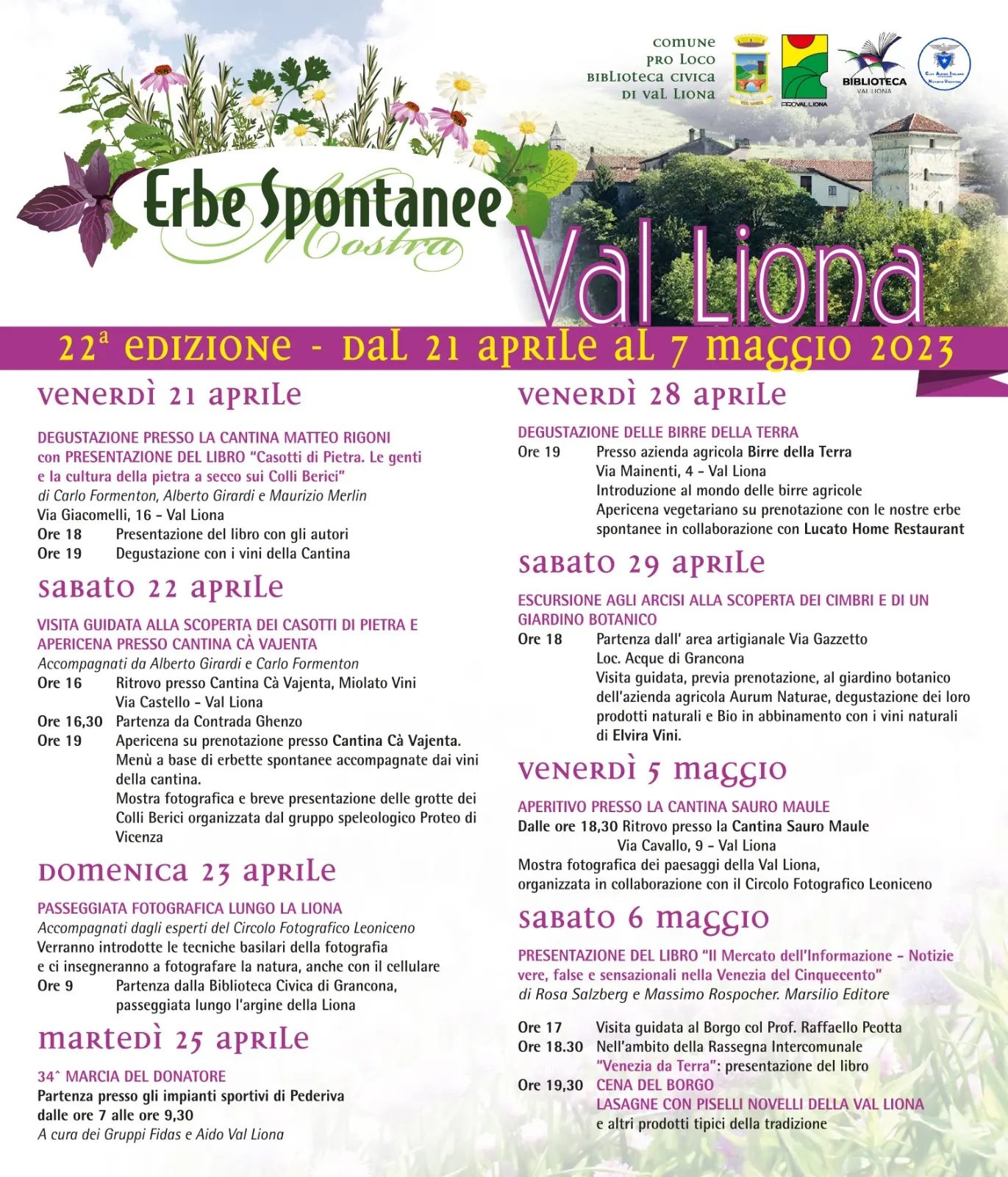 Mostra delle erbe spontanee in Val Liona - Pro Loco Vicentine